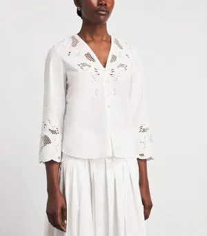 Veronica Beard Cotton Suniva Blouse
