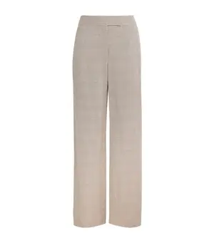 Veronica Beard Plaid Broderick Trousers