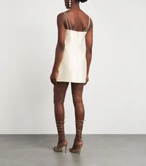 Rachel Gilbert Wool-silk Satin Bronte Mini Dress