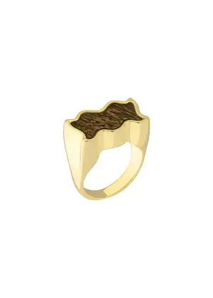 Maria Frering Celebração -plated Wood Ring