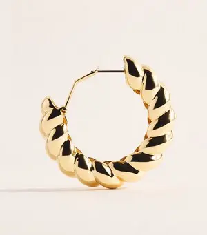 Eddie Borgo Plated Torsade Hoop Earrings