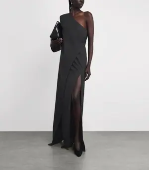 Camilla And Marc Virgin Wool One-shoulder Maxi Dress