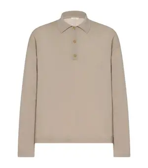 THE ROW Djon Wool Polo Sweater - Brown