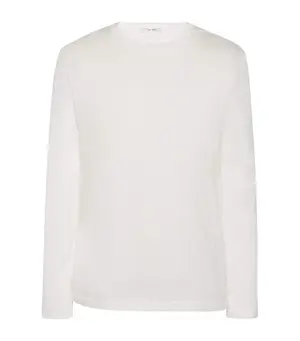 THE ROW Leon Cotton Long-sleeve T-shirt - White