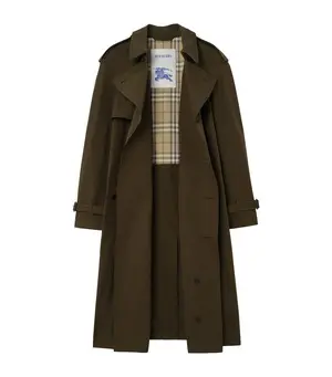 Burberry Long Cotton Gabardine Trench Coat