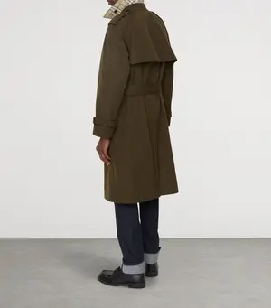 Burberry Long Cotton Gabardine Trench Coat