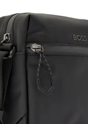 BOSS Stenson Logo Coated Canvas Cross-body Bag