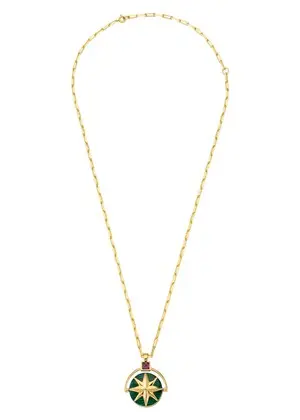 Maria Frering Giotto Gemstone Pendant -plated Necklace - Gold