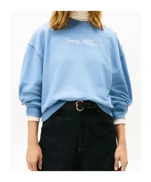 Tommy Hilfiger Buttoned Logo-embroidered Sweatshirt