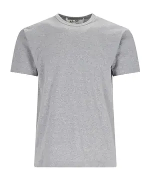Play Comme Des Garcon Comme Des Garçons Play Logo Patch Crewneck T-shirt - Gray