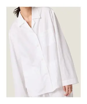 Miu Miu Cotton Poplin Shirt With Embroidered Logo - White
