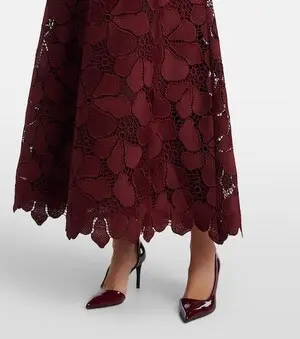 Elie Saab Guipure Lace Silk-blend Maxi Dress