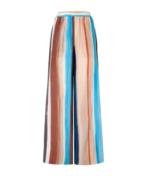 Fendi Silk Striped Trousers