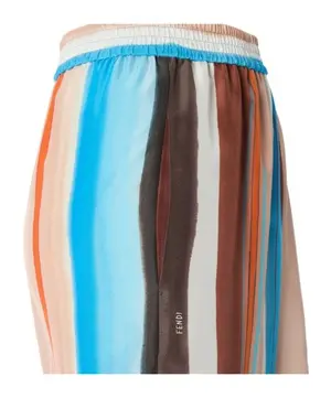 Fendi Silk Striped Trousers