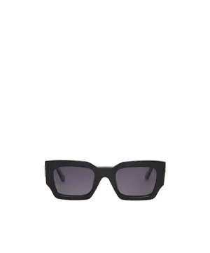 ANINE BING Indio Square Frame Sunglasses - Black