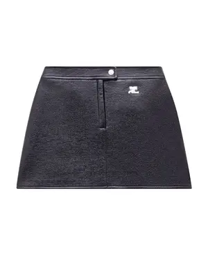 COURREGES Logo Skirt - Black