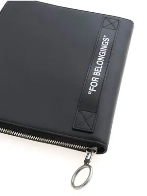 Off-White Quote Printed Zip-up Wallet