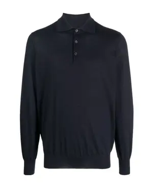 Brunello Cucinelli Long Sleeve Polo Shirt