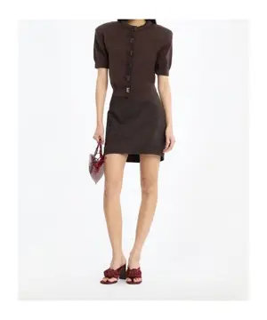 ROTATE BY BIRGER CHRISTENSEN Zip-back Mini Skirt - Black