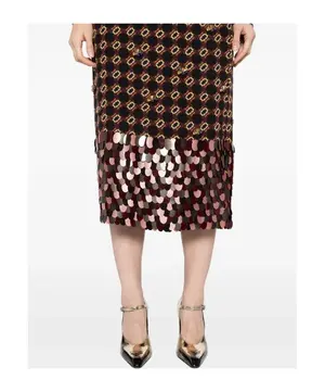 Dries Van Noten Embroidered Midi Skirt