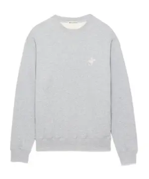 J.W.ANDERSON Ribbon Anchor Sweatshirt In Mid Grey Melange - Medium Gray Blend