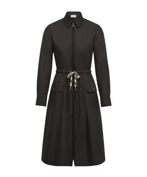 Moncler Cotton Blend Knee-length Dress - Black