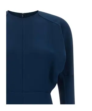 Victoria Beckham Batwing Sleeve Flared Midi Dress