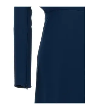 Victoria Beckham Batwing Sleeve Flared Midi Dress