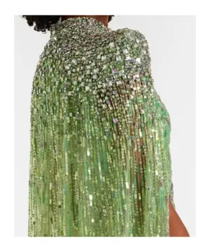 Jenny Packham Opera Embellished Caped Gown