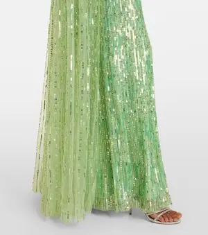 Jenny Packham Opera Embellished Caped Gown