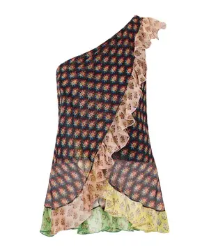 Etro One-shoulder Ruffled Shirt - Multicolor