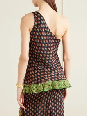 Etro One-shoulder Ruffled Shirt