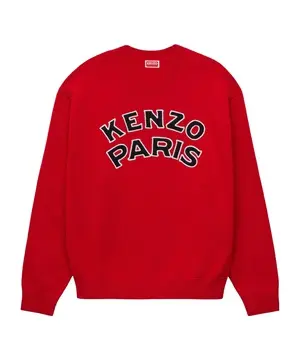 Kenzo Emblem' Jumper In Wool Cotton - Cherry
