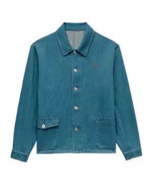 Kenzo Signature' Chore Jacket In Japanese Denim - Blue