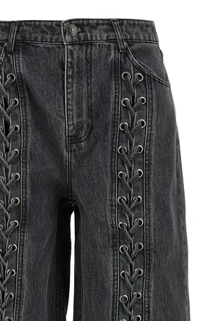 ROTATE BY BIRGER CHRISTENSEN Laced Straight-leg Jeans