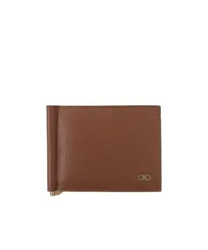 FERRAGAMO Micro Gancio Card Holder - Brown