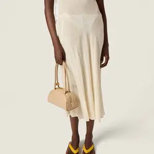 Miu Miu Embroidered Marocain Crepe Dress