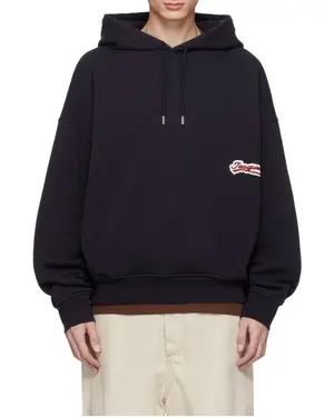 Jacquemus Logo Patch Drawstring Hoodie