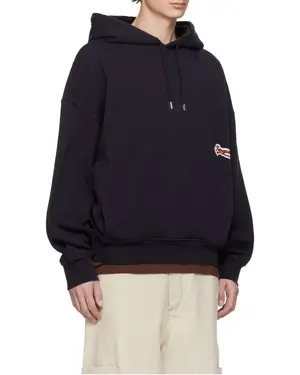 Jacquemus Logo Patch Drawstring Hoodie