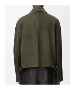 Loewe Zip-up Jacket In Suede Lambskin