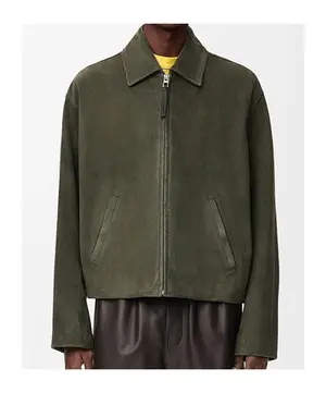 Loewe Zip-up Suede Lambskin Jacket - No