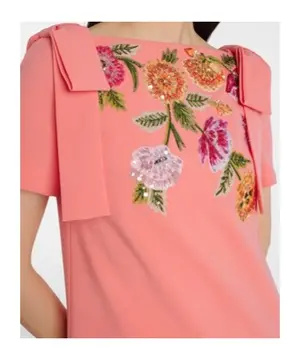 Carolina Herrera Bow-detail Embellished Floral Gown