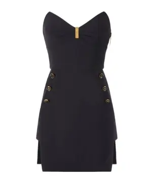 Elisabetta Franchi Bustier Crpe Dress - Black