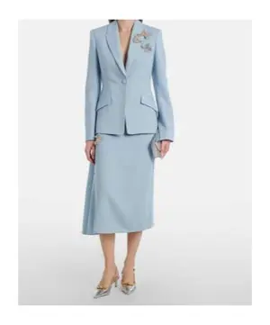 Erdem Virgin Wool Midi Skirt