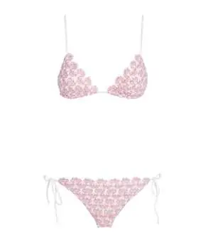 Missoni Metallic Jacquard Triangle Bikini - Pink