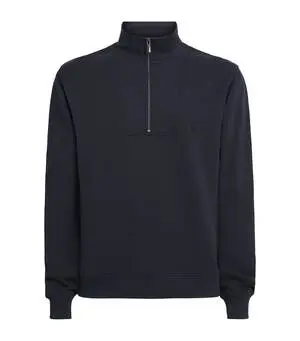 Harrods Cotton Jersey Quarter-zip Sweatshirt