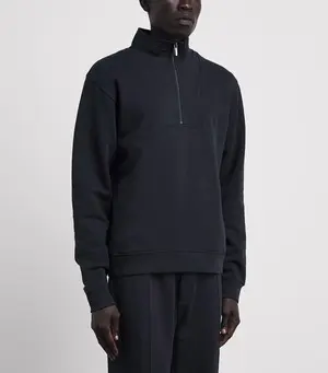 Harrods Cotton Jersey Quarter-zip Sweatshirt