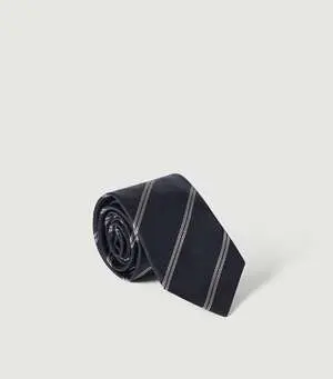 Brunello Cucinelli Silk Stripe Neck Tie