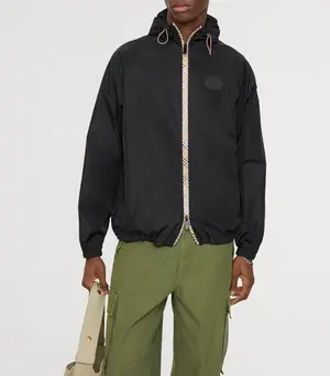 Burberry Check Tape Hooded Jacket