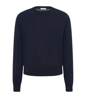 THE ROW Benji Cashmere Sweater - Navy